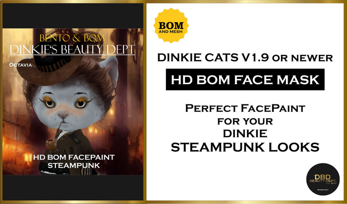 Second Life Marketplace - *DBD* DINKIES HD BOM STEAMPUNK FACE PAINT ...