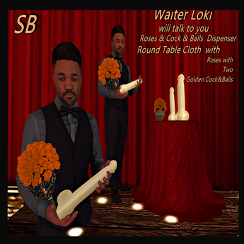Second Life Marketplace - SB Waiter Loki with Dispenser& talk with you