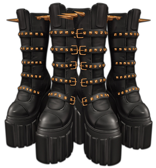 Second Life Marketplace - [BL] Stomper spiked boots - black
