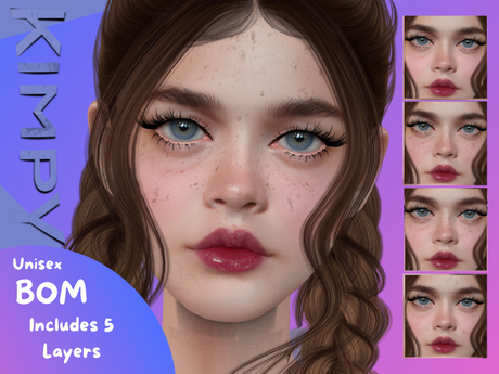 Second Life Marketplace - KIMPY - Skin Spots and Marks - Lelutka EvoX - BOM