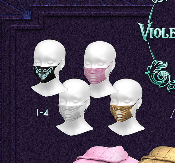 Second Life Marketplace - Violent Seduction - Akali Mask (Prestige)