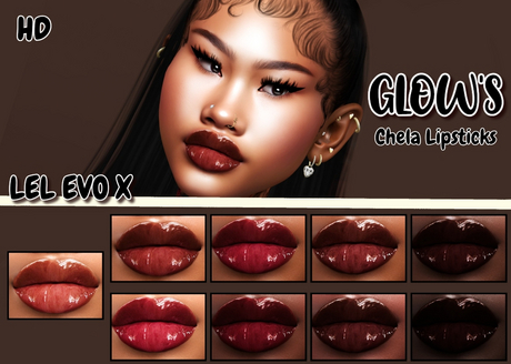 Second Life Marketplace - GLOW'S-CHELA LIPSTICKS