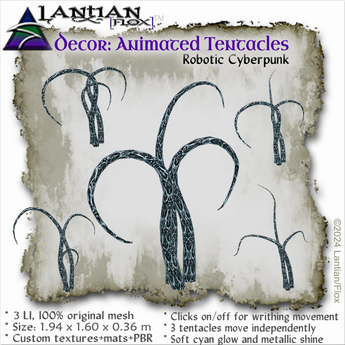 Second Life Marketplace - ~L/Fx~Animated Tentacles - Robotic Cyberpunk PBR
