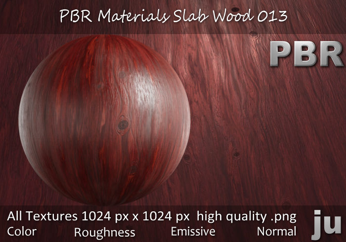 Second Life Marketplace - JU PBR Materials Slab Wood 013 Full Perm