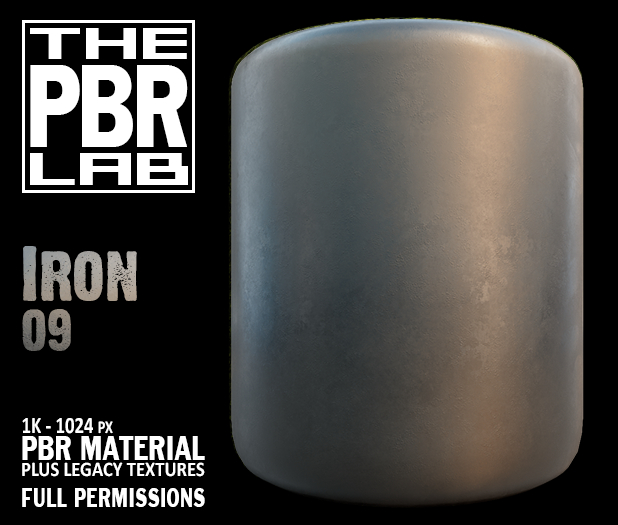 Second Life Marketplace - The PBR Lab - Iron 09 - PBR Material & 3D ...