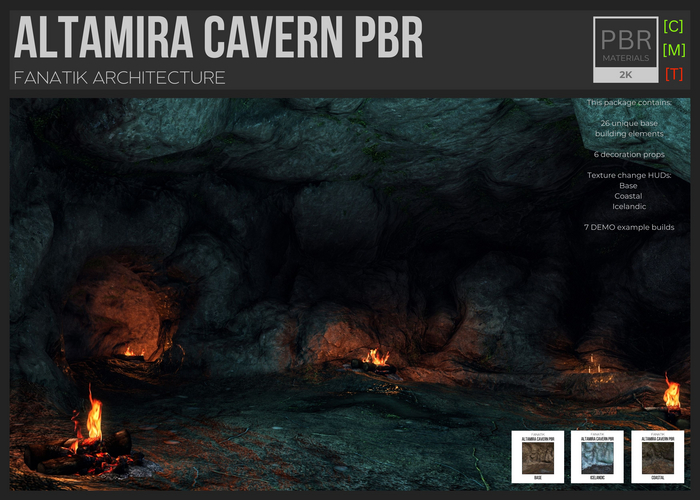 Second Life Marketplace - :FANATIK: Altamira Cavern PBR 2K - realistic ...