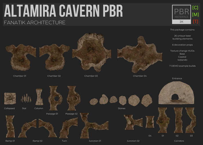Second Life Marketplace - :FANATIK: Altamira Cavern PBR 2K - realistic ...