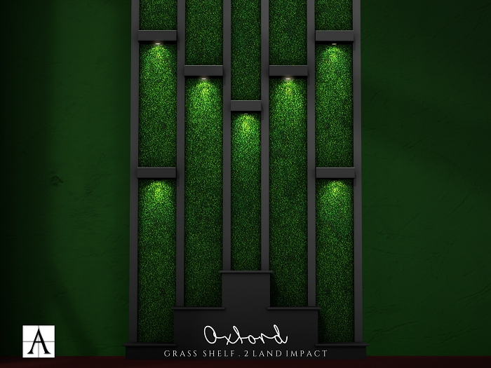 Second Life Marketplace - Architect. Oxford Grass Shelf #black