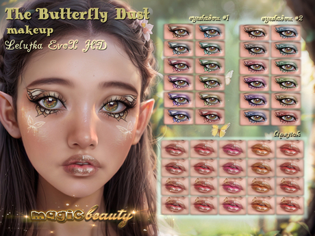 Second Life Marketplace - DEMO[Magic Beauty] The Butterfly Dust makeup ...