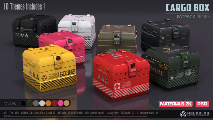 Second Life Marketplace - CARGO BOX (FATPACK + PBR) [NeurolaB Inc.]
