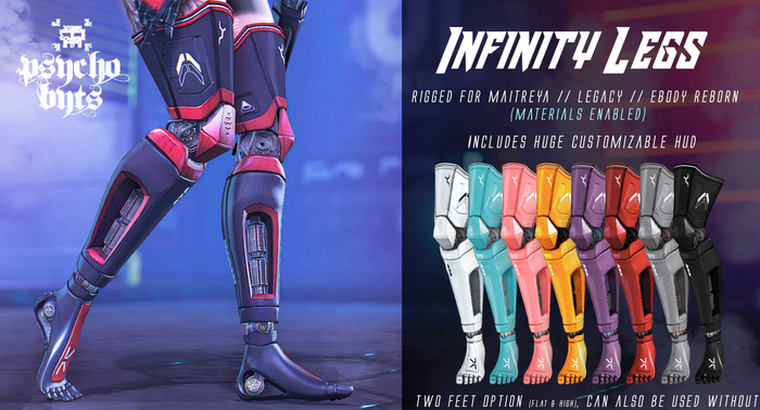 Second Life Marketplace - .{PSYCHO:Byts}. Infinity Legs