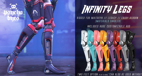 Second Life Marketplace - .{PSYCHO:Byts}. Infinity Legs