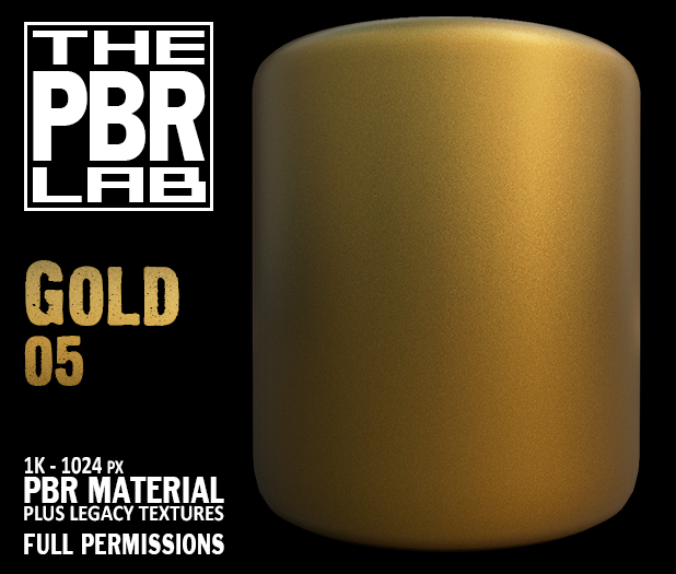 Second Life Marketplace - The PBR Lab - Gold 05 - PBR Material & 3D ...