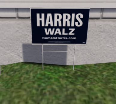 Second Life Marketplace - Harris Walz Blue V2 Yard Sign - by LiVox