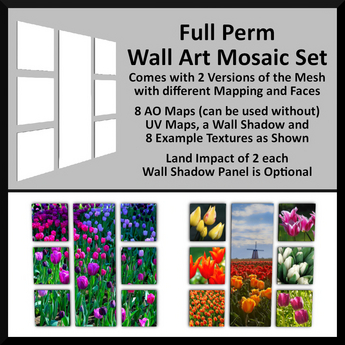 Second Life Marketplace - Full Perm Wall Art Mosaic Set