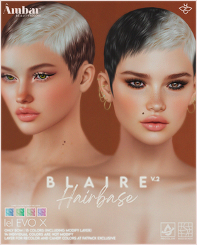 Second Life Marketplace - AMBAR BEAUTY - BLAIR HAIRBASE - FATPACK v.2