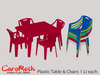 Second Life Marketplace - Caro Mesh Full Perm * Plastic Table Chair Set ...