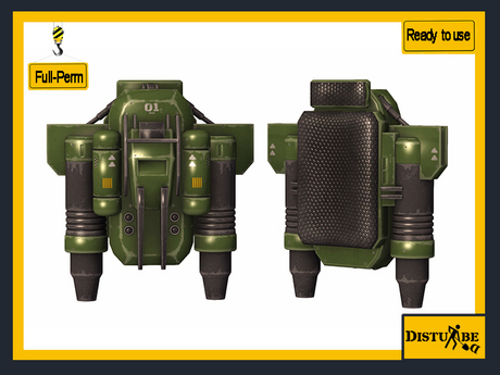 Second Life Marketplace - ::DisturbeD:: Sci-Fi Jetpack - FULL PERM MESH