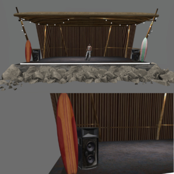 Second Life Marketplace - Tiki music stage