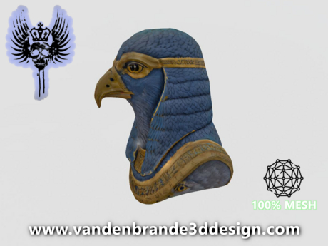 Second Life Marketplace - ~Full perm Horus Falcon Statue Bust 100% Mesh