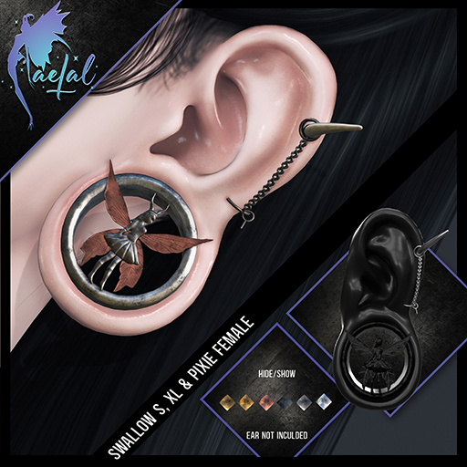 Second Life Marketplace - FaeTal - Ear 46 - Swallow S,XL & Pixie Female ...