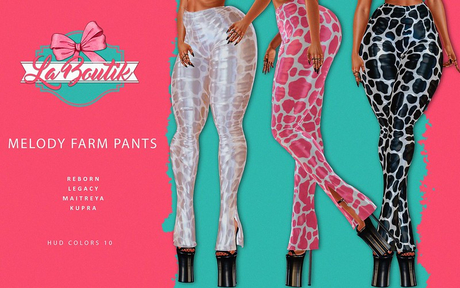 Second Life Marketplace - La Boutik - Melody Farm Pants - Red Cow