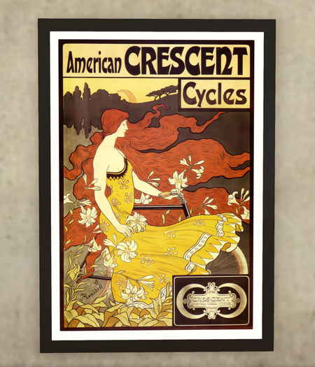 Second Life Marketplace - American Crescent Cycles Vintage Poster (PBR 2K)
