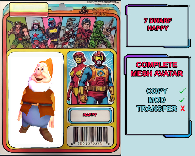 Second Life Marketplace - 7 dwarf happy avatar