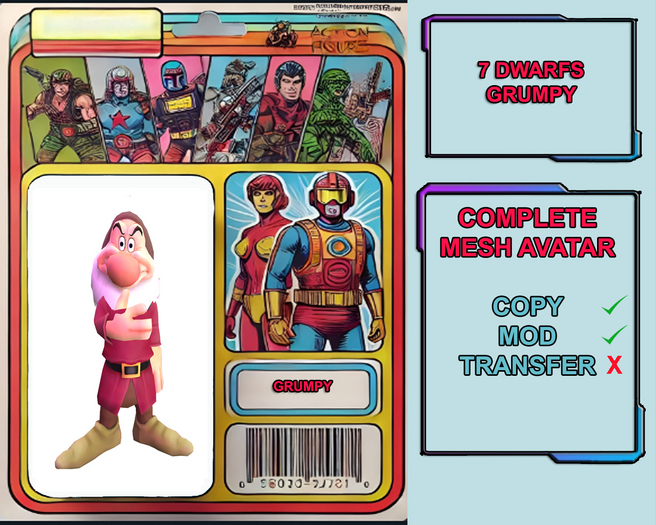 Second Life Marketplace - 7 dwarf grumpy avatar