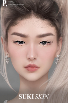 Second Life Marketplace - Poppet. (Suki) Rose Kiss. Brows and Browless - [VELOUR]