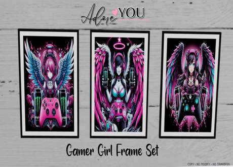 Second Life Marketplace - .AdoreYOU. Gamer Girl Frame Set {Unpack Hud}
