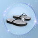 Second Life Marketplace - Black Gem Flip Flops GenX