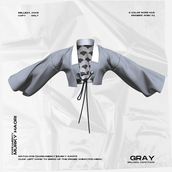 Second Life Marketplace - [Dope+Mercy]Murky Haori"JAKE"_Gray (ADD)