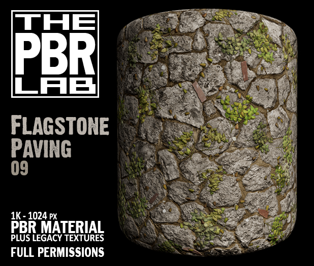 Second Life Marketplace - The PBR Lab - Flagstone Paving 09 - PBR ...