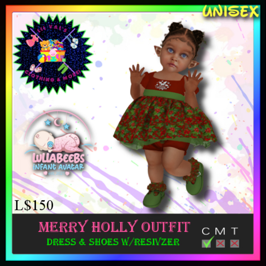Second Life Marketplace - *LVD* Merry Holly Dress Outfit - LB