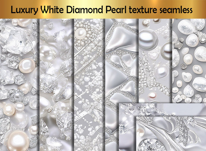 Second Life Marketplace - Luxury White Diamond, Pearl, texture seamless ...