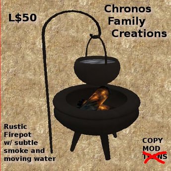 Second Life Marketplace - ~CFC~ Rustic Firepot