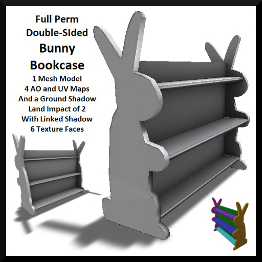 Second Life Marketplace - Full Perm Double-SIded Bunny Bookcase