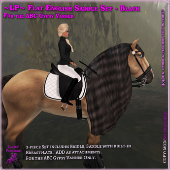 Second Life Marketplace - ~LP~ Flat English Tack Set (ABC GypsyVanner ...