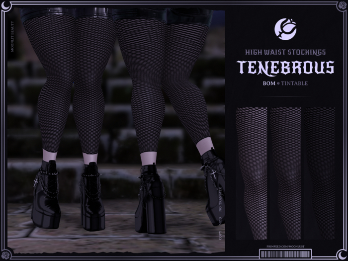 Second Life Marketplace - [: Moonlust :] ' Tenebrous ' Fishnet ...