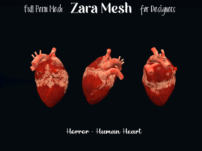 Second Life Marketplace - ZM - Horror - Human Heart FULL PERM MESH