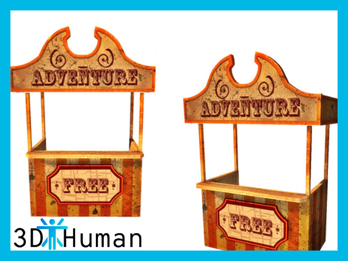 Second Life Marketplace - 3D Human Circus Booth Full Perm Mesh