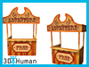 Second Life Marketplace - 3D Human Circus Booth Full Perm Mesh