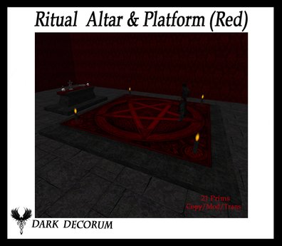 Second Life Marketplace - Ritual Altar & Platform ( Red )
