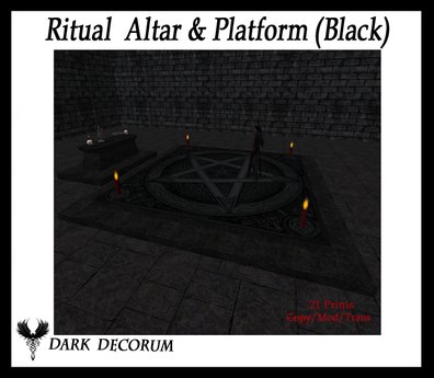 Second Life Marketplace - Ritual Altar & Platform ( Black )