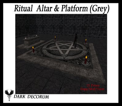 Second Life Marketplace - Ritual Altar & Platform ( Grey )