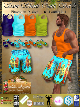 Second Life Marketplace - *Goddess* Sam Shorts Outfit w/HUD DEMOS