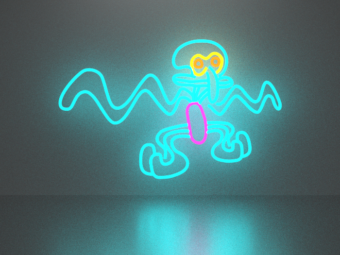 Second Life Marketplace - Squidward neon sign Full Permission