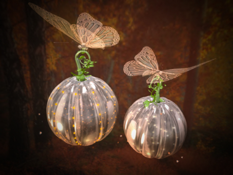Second Life Marketplace - Fantasy Fall ~ Flutterby Pumpkin Lanterns ...