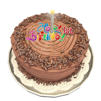 Second Life Marketplace - Musical Chocolate HAPPY 1st BIRTHDAY CAKE ...